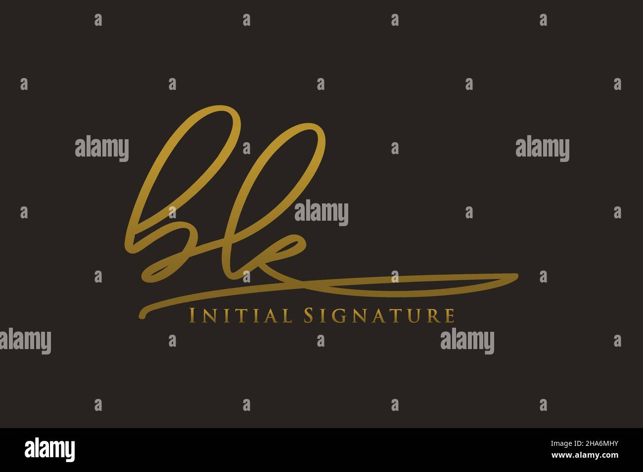 BK Letter Signature Logo Template elegant design logo. Hand drawn ...