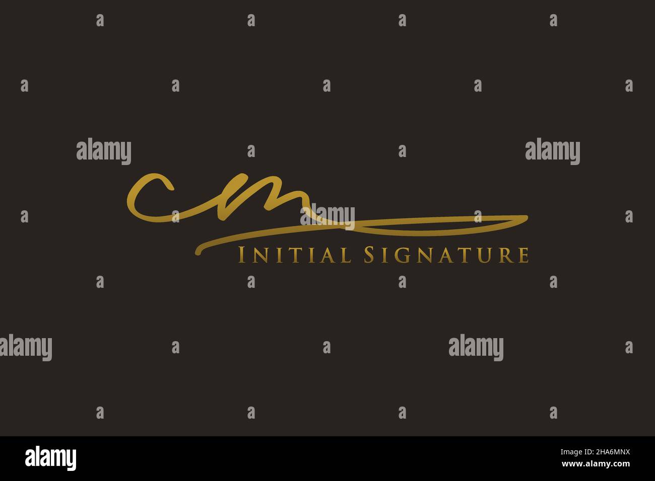 CM Letter Signature Logo Template elegant design logo. Hand drawn ...