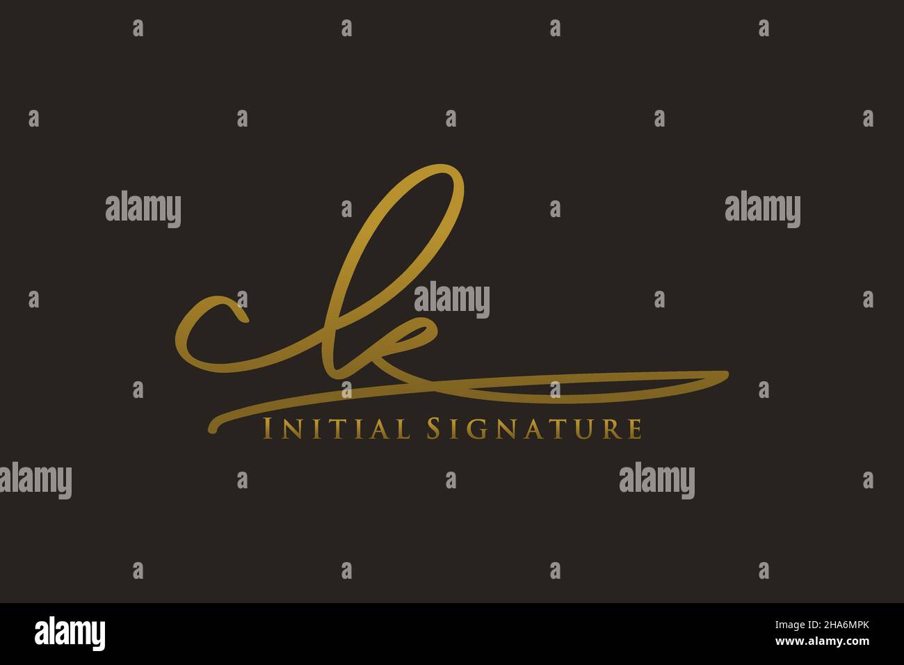 CK Letter Signature Logo Template elegant design logo. Hand drawn ...