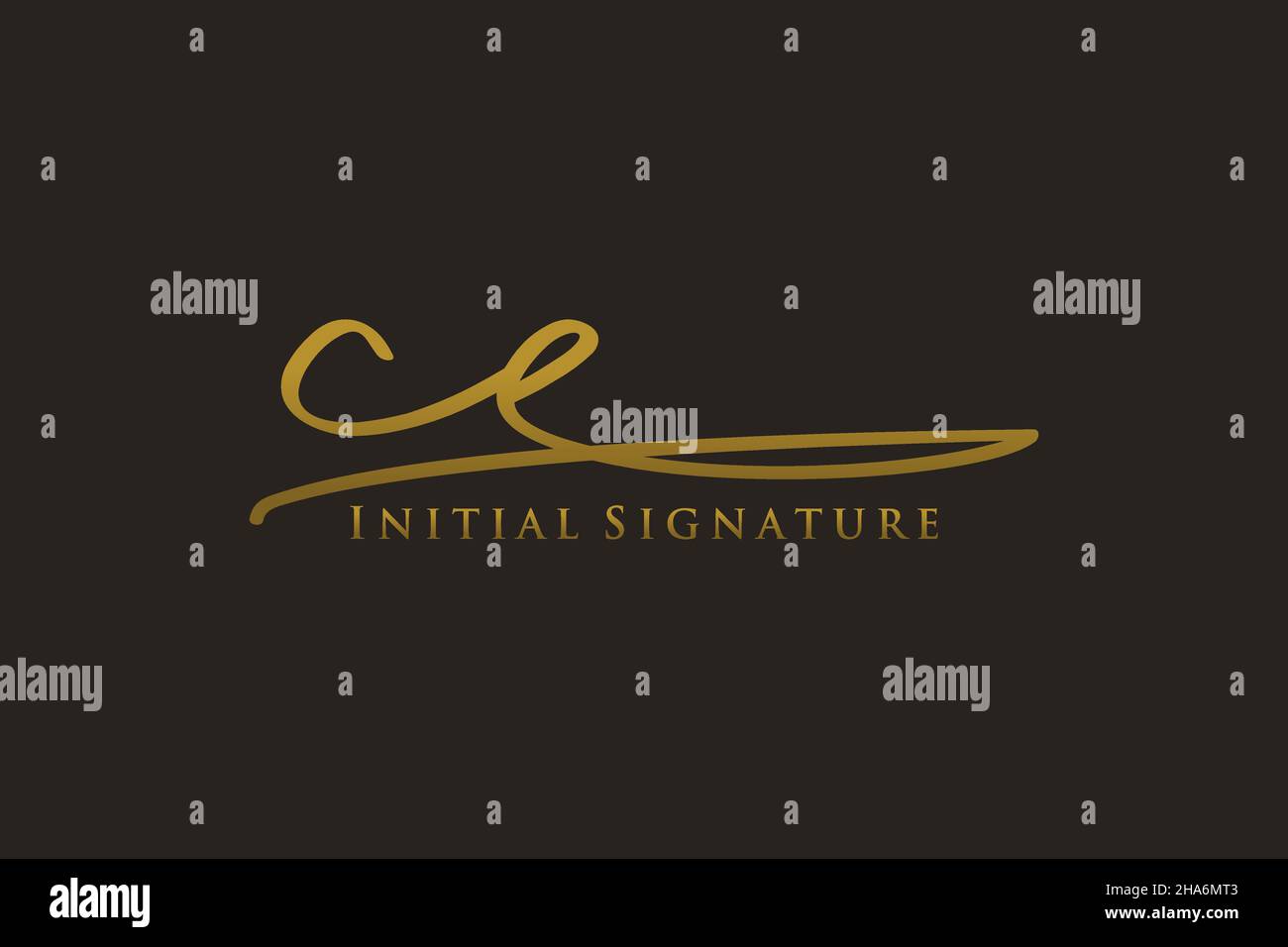 CE Letter Signature Logo Template elegant design logo. Hand drawn ...