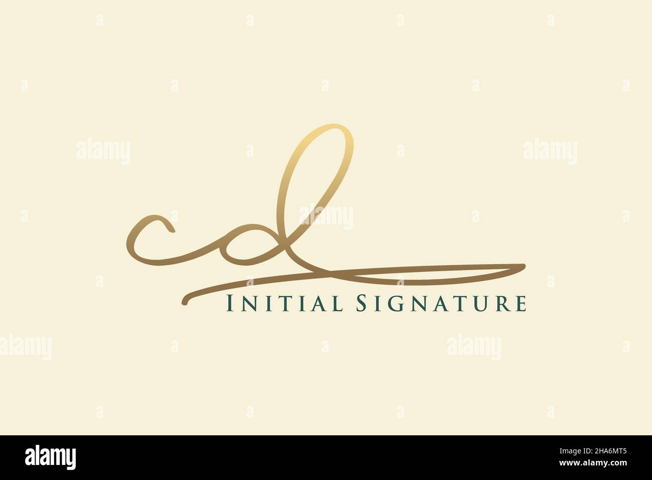 CD Letter Signature Logo Template elegant design logo. Hand drawn ...