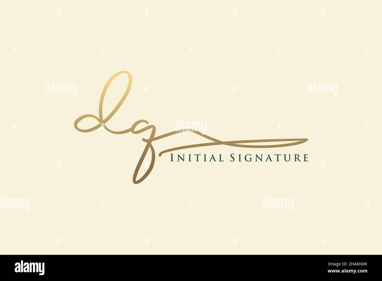 DQ Letter Signature Logo Template elegant design logo. Hand drawn ...