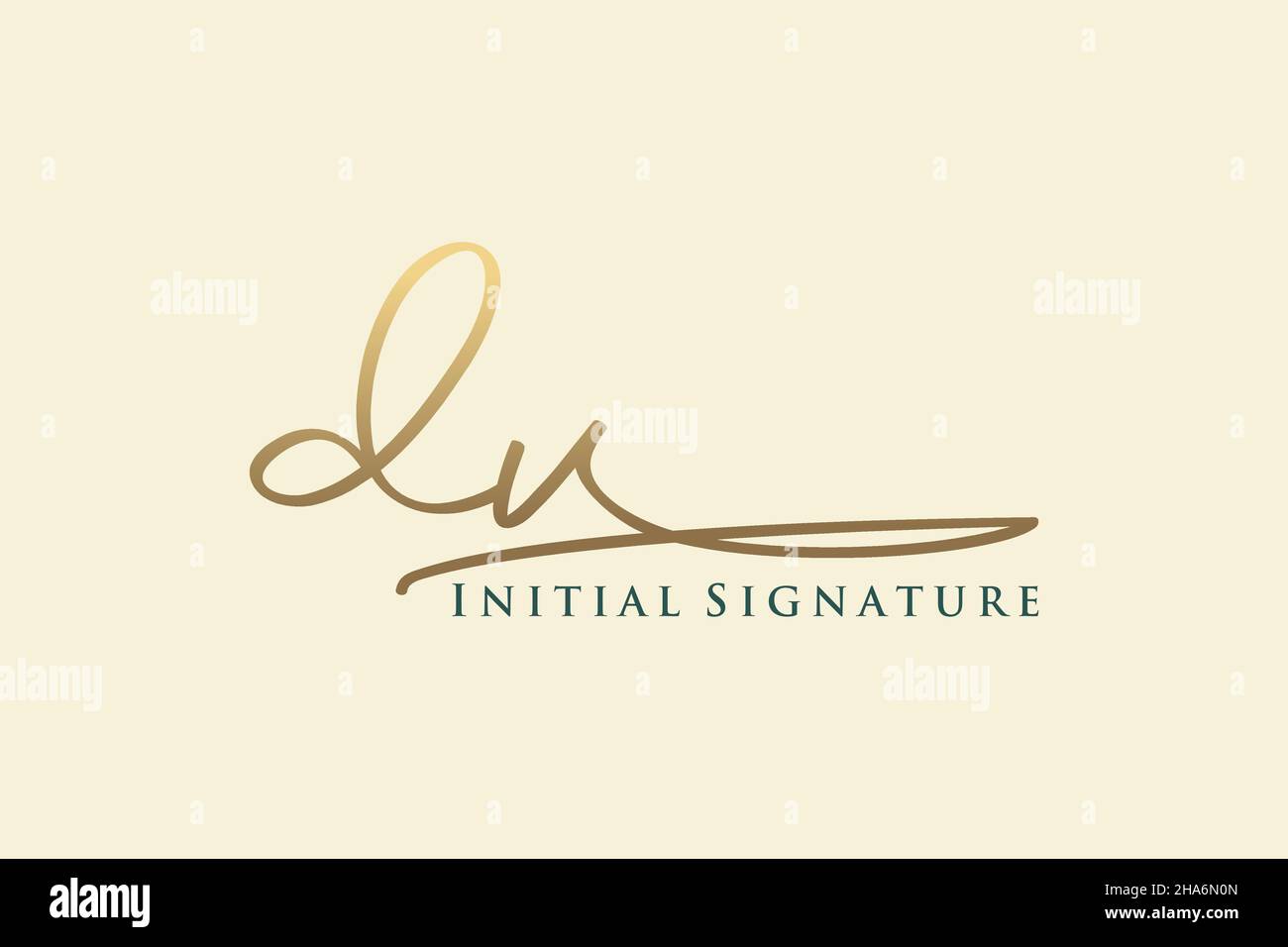 DV Letter Signature Logo Template elegant design logo. Hand drawn ...