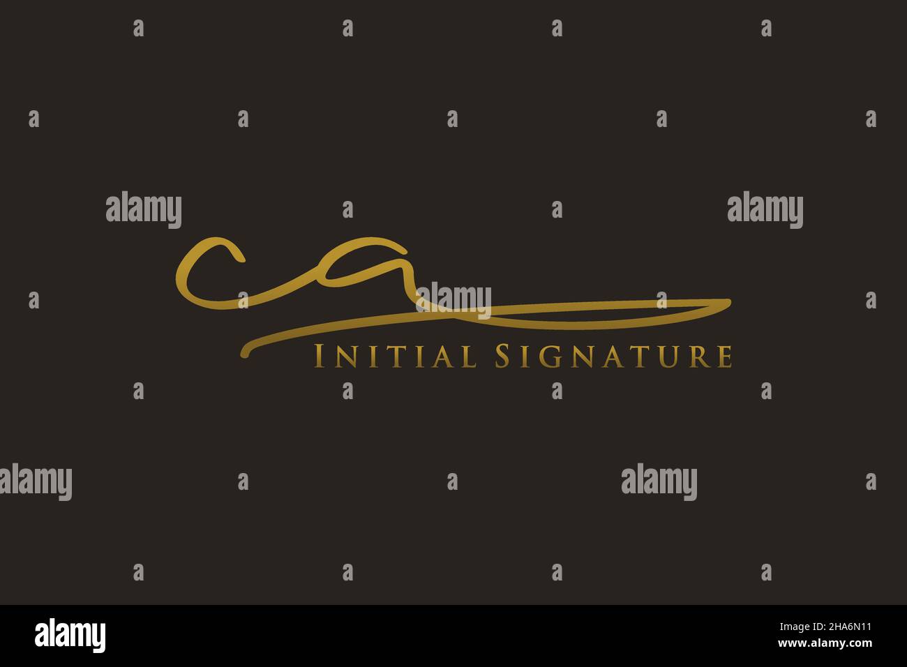 CA Letter Signature Logo Template elegant design logo. Hand drawn ...