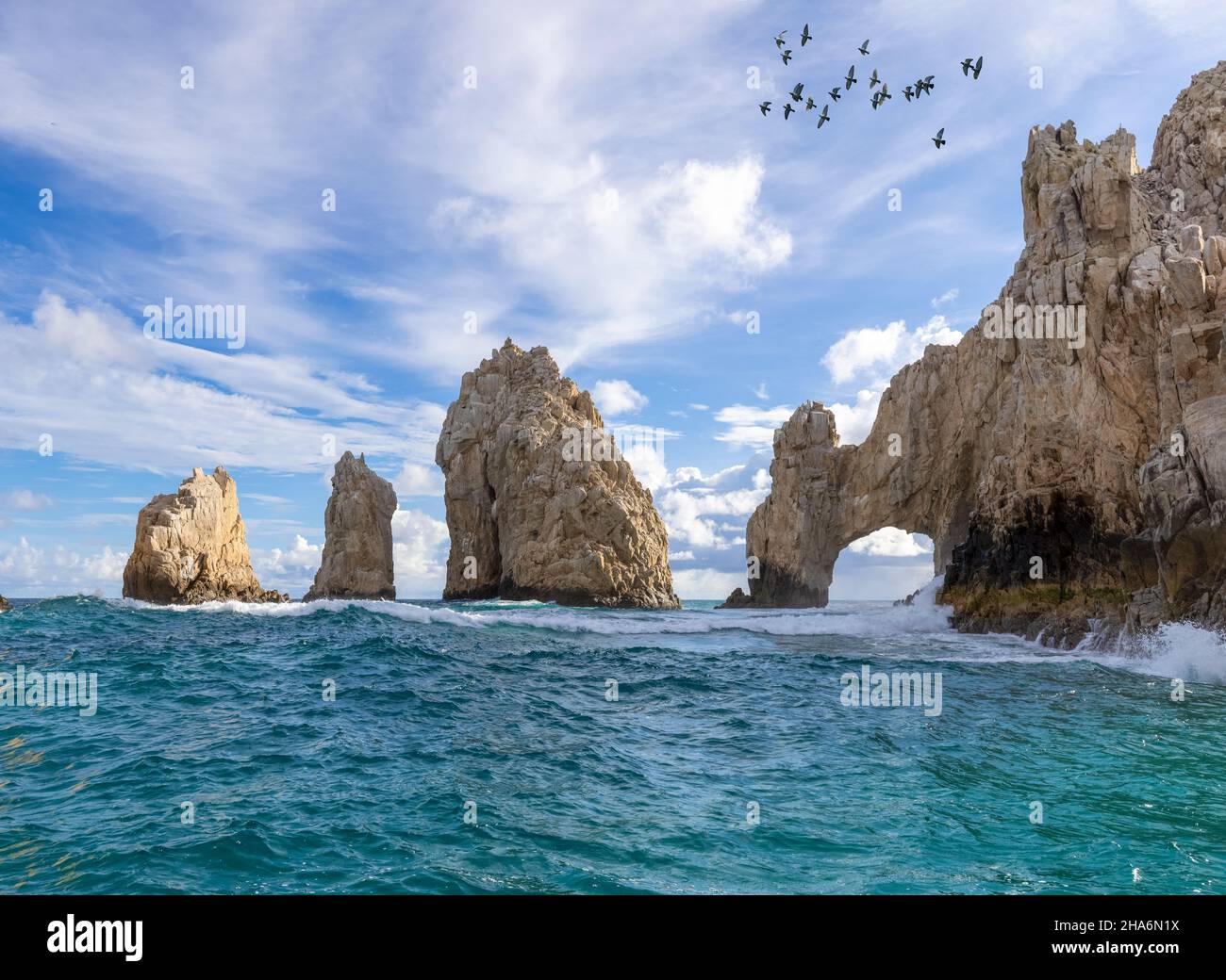 Scenic landmark tourist destination Arch of Cabo San Lucas, El Arco ...