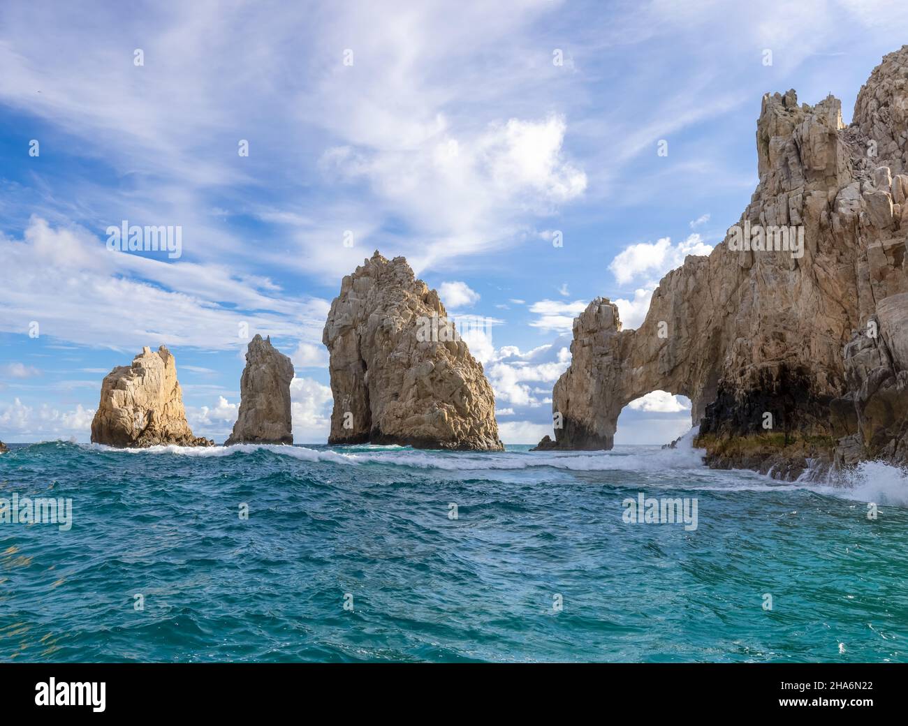 Scenic landmark tourist destination Arch of Cabo San Lucas, El Arco ...