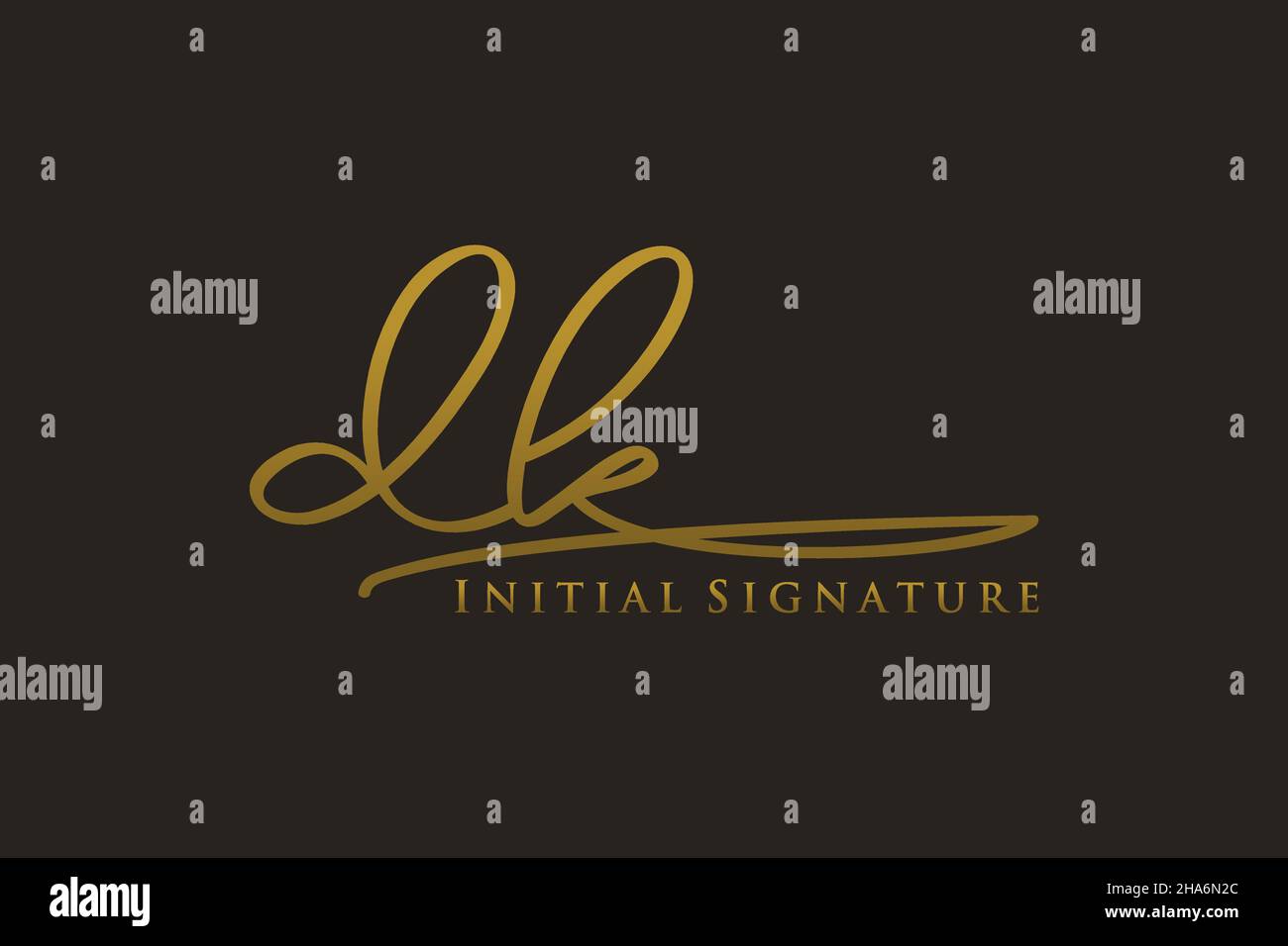 DK Letter Signature Logo Template elegant design logo. Hand drawn ...