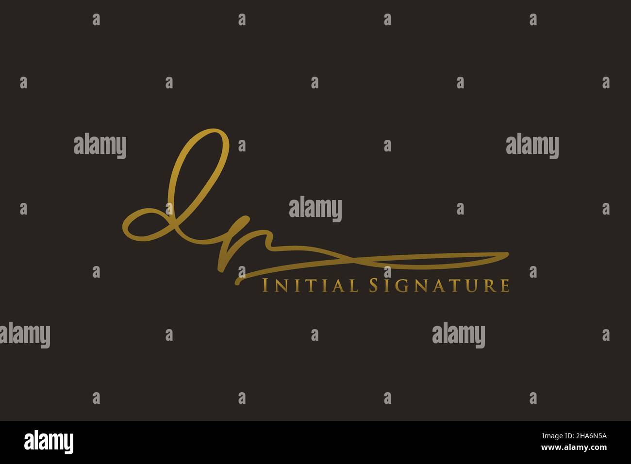 DR Letter Signature Logo Template elegant design logo. Hand drawn ...