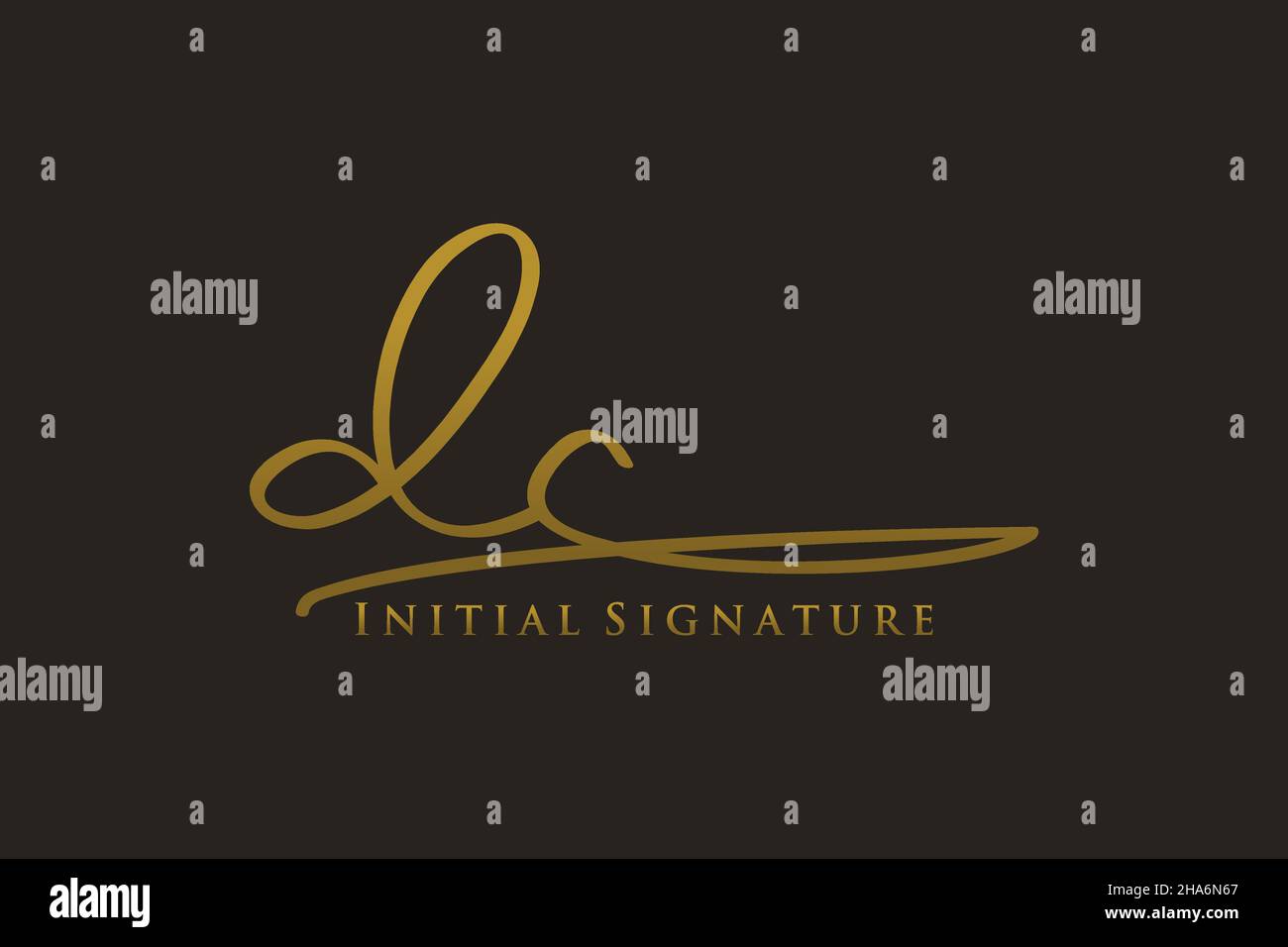 DC Letter Signature Logo Template elegant design logo. Hand drawn ...