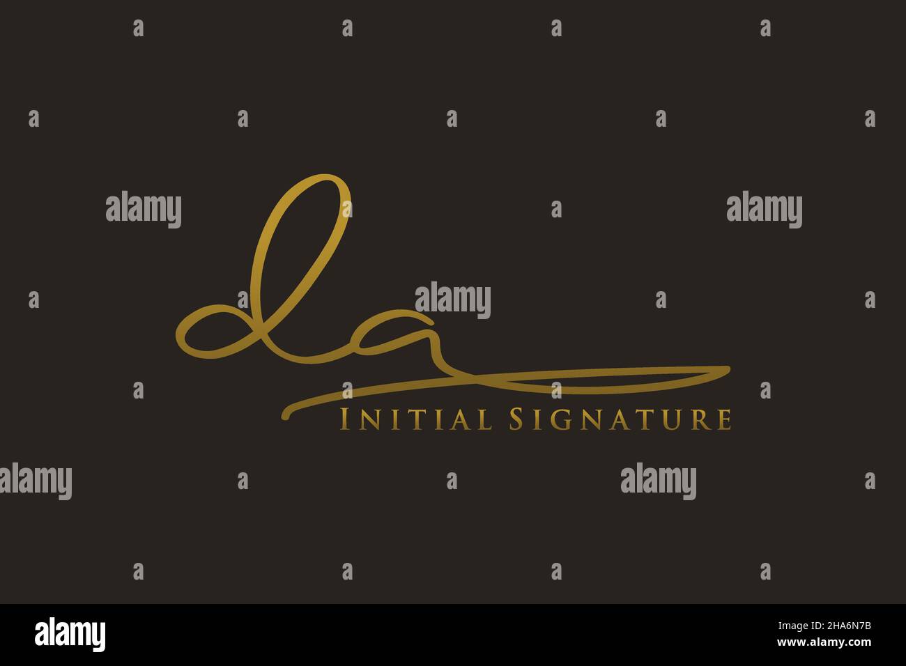 DA Letter Signature Logo Template elegant design logo. Hand drawn ...