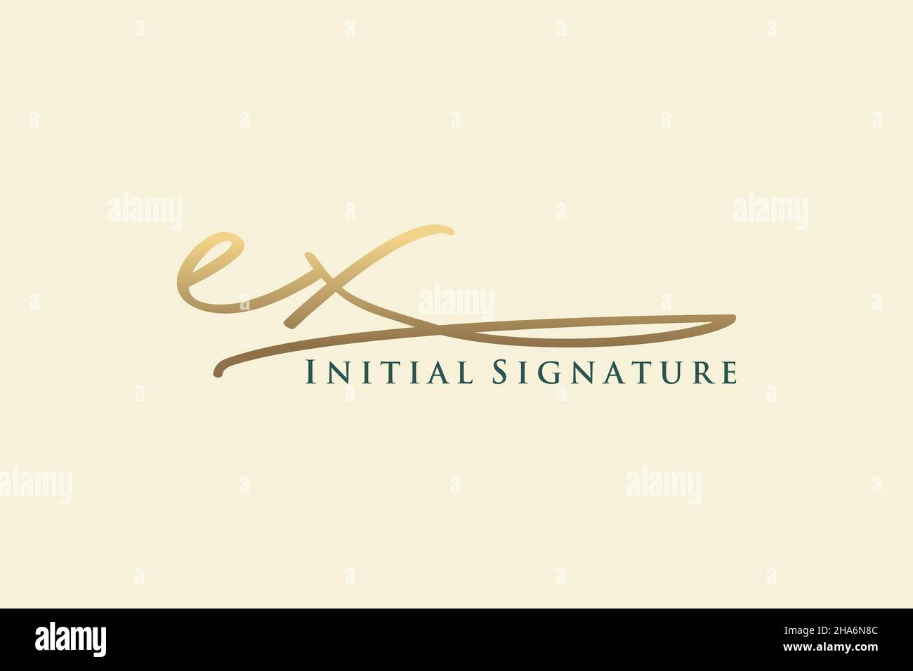 EX Letter Signature Logo Template elegant design logo. Hand drawn ...