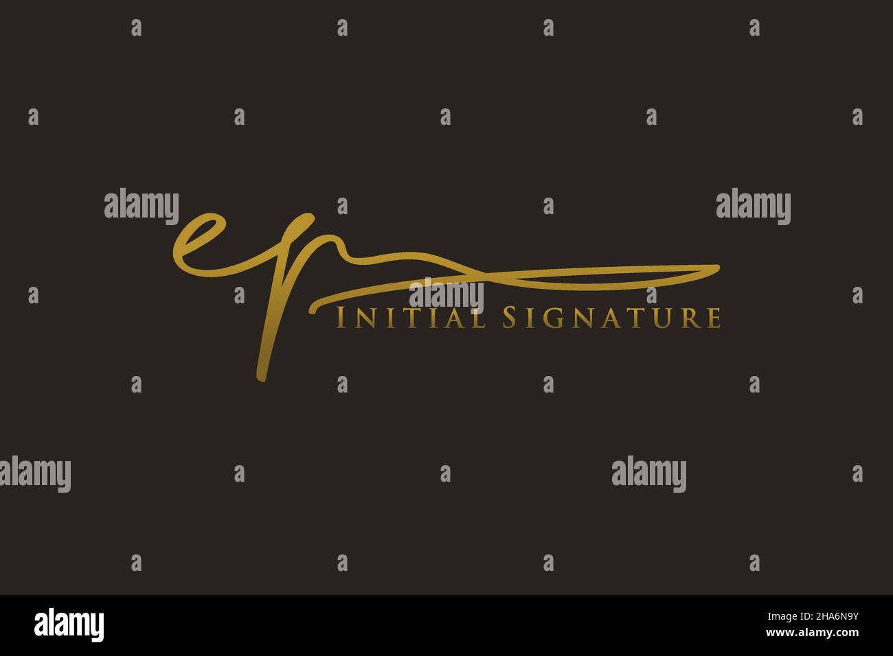 EP Letter Signature Logo Template elegant design logo. Hand drawn ...