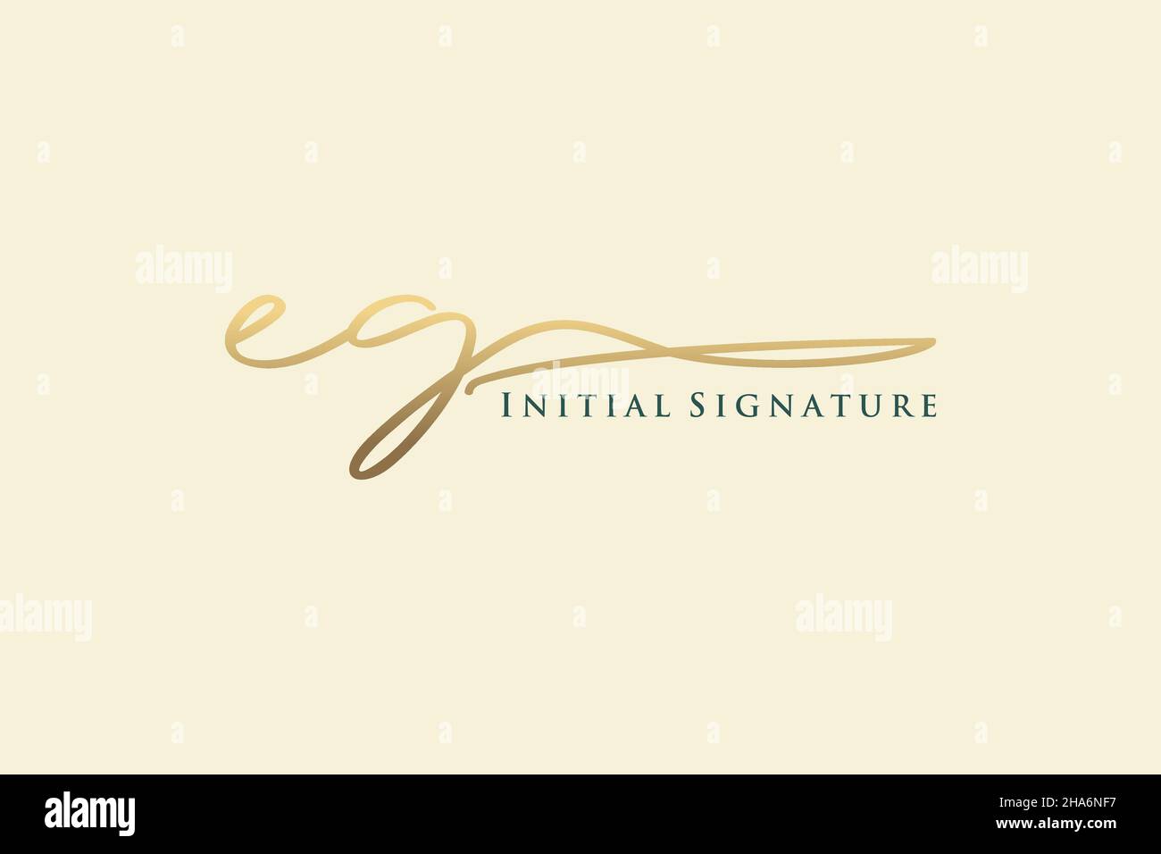 EG Letter Signature Logo Template elegant design logo. Hand drawn ...