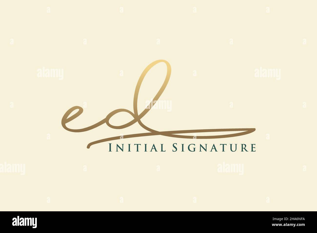 ED Letter Signature Logo Template elegant design logo. Hand drawn ...