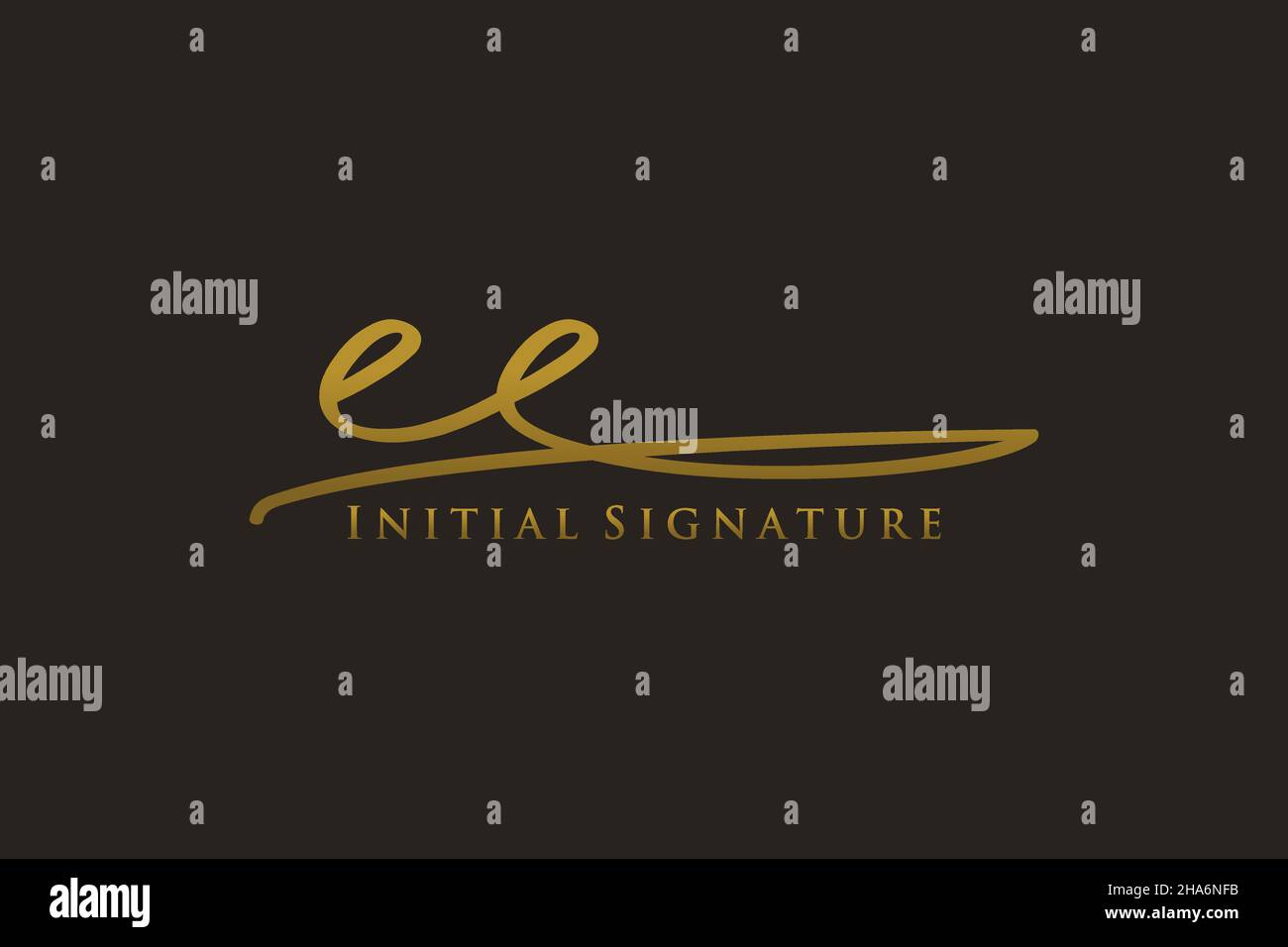 EE Letter Signature Logo Template elegant design logo. Hand drawn ...