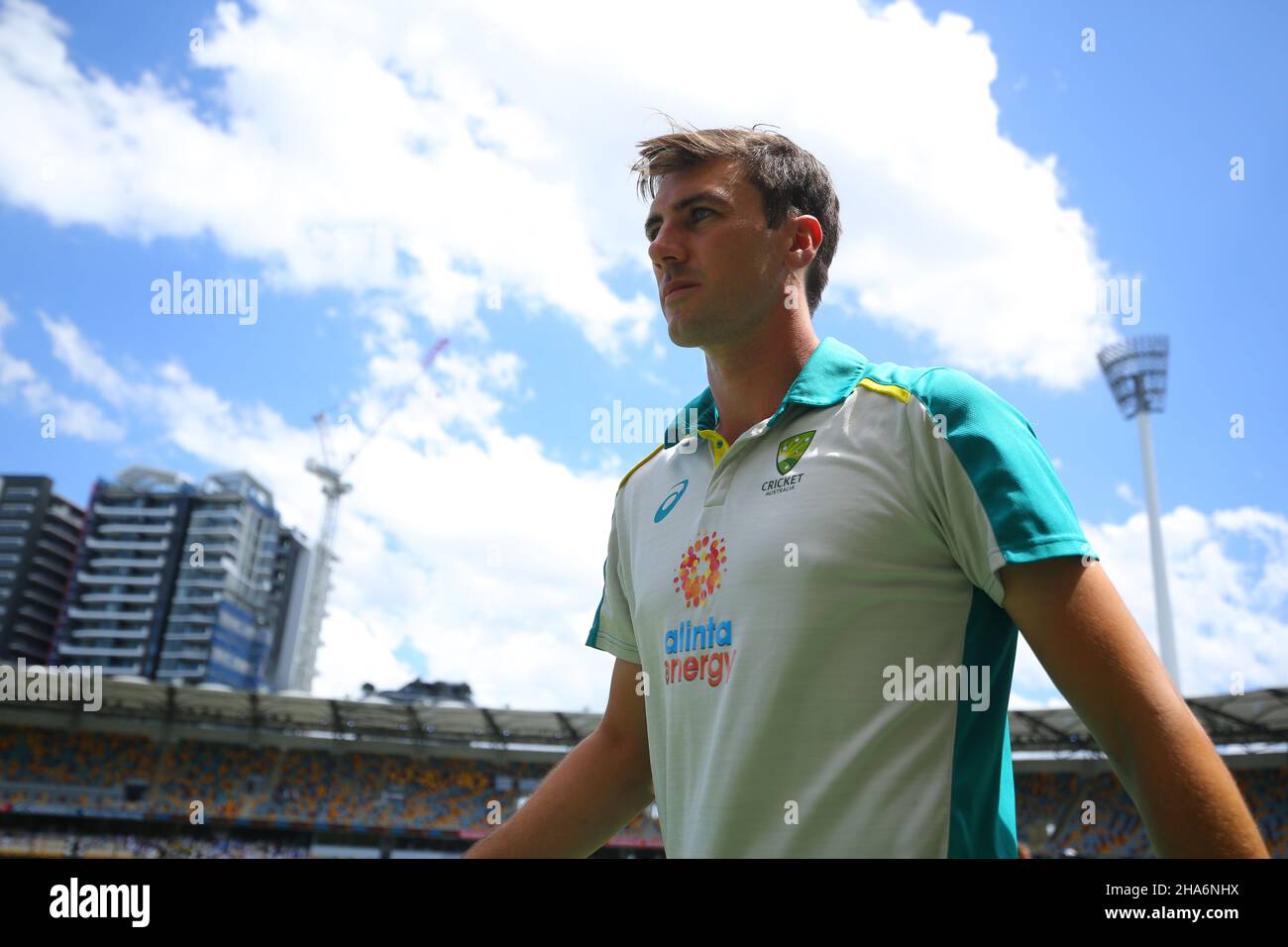 Pat Cummins of Australia walking after the First Test at The Gabba ...