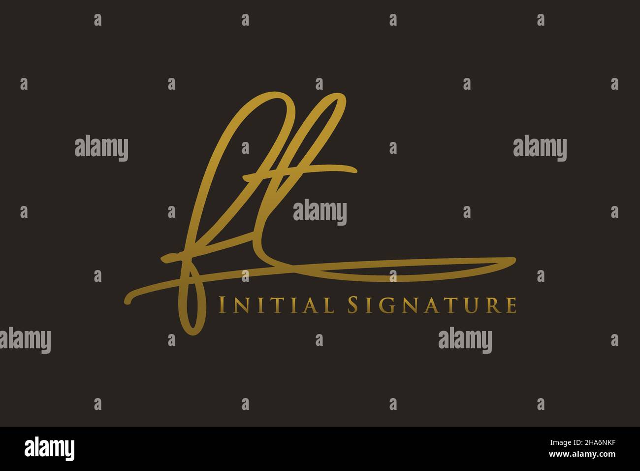 FT Letter Signature Logo Template elegant design logo. Hand drawn ...