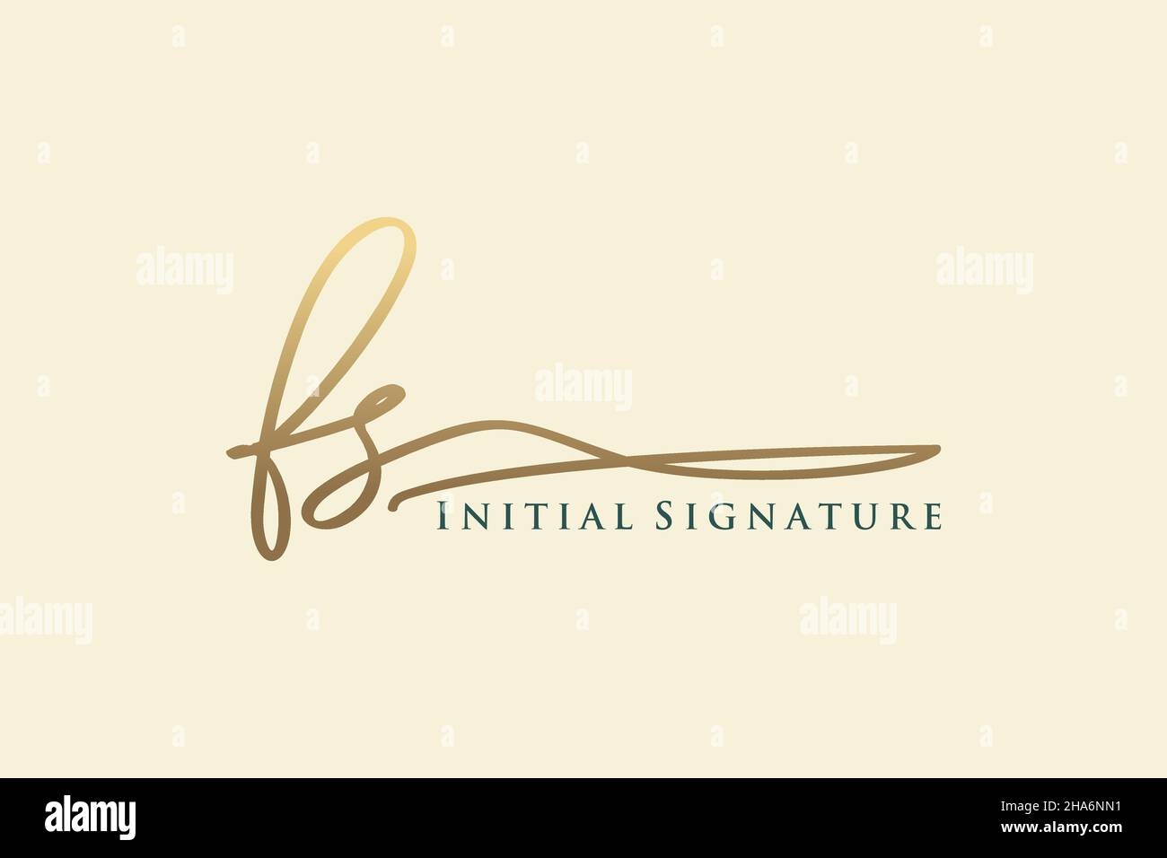 FS Letter Signature Logo Template elegant design logo. Hand drawn ...