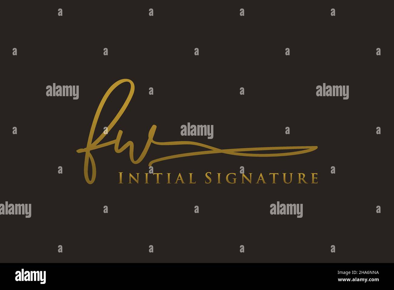 FW Letter Signature Logo Template elegant design logo. Hand drawn ...