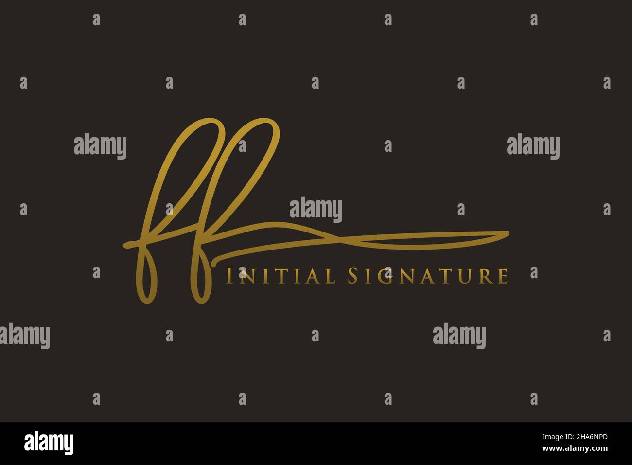 FF Letter Signature Logo Template elegant design logo. Hand drawn ...