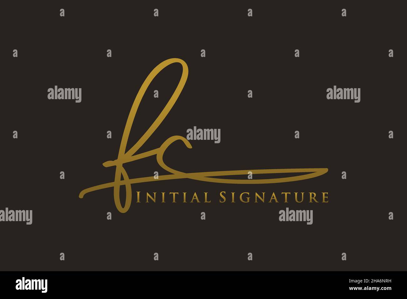FC Letter Signature Logo Template elegant design logo. Hand drawn ...