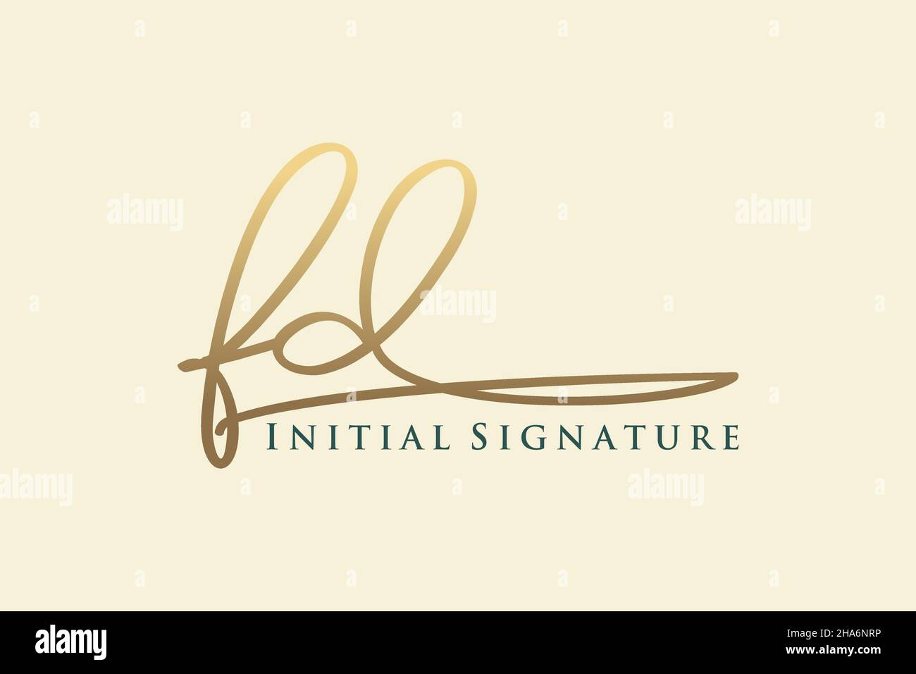 FD Letter Signature Logo Template elegant design logo. Hand drawn ...