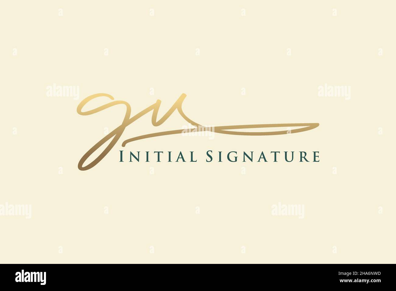 GV Letter Signature Logo Template elegant design logo. Hand drawn ...
