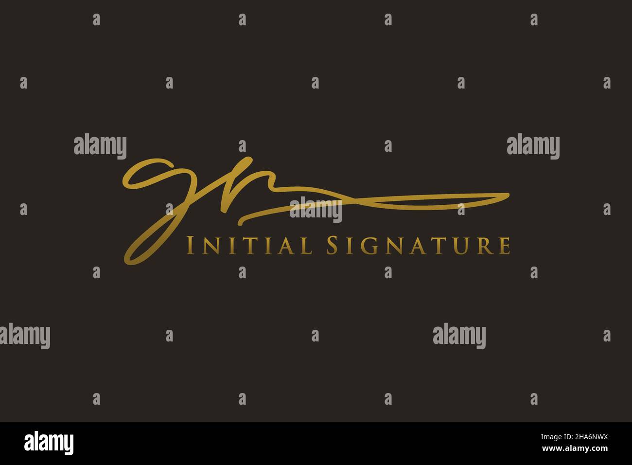 GR Letter Signature Logo Template elegant design logo. Hand drawn ...