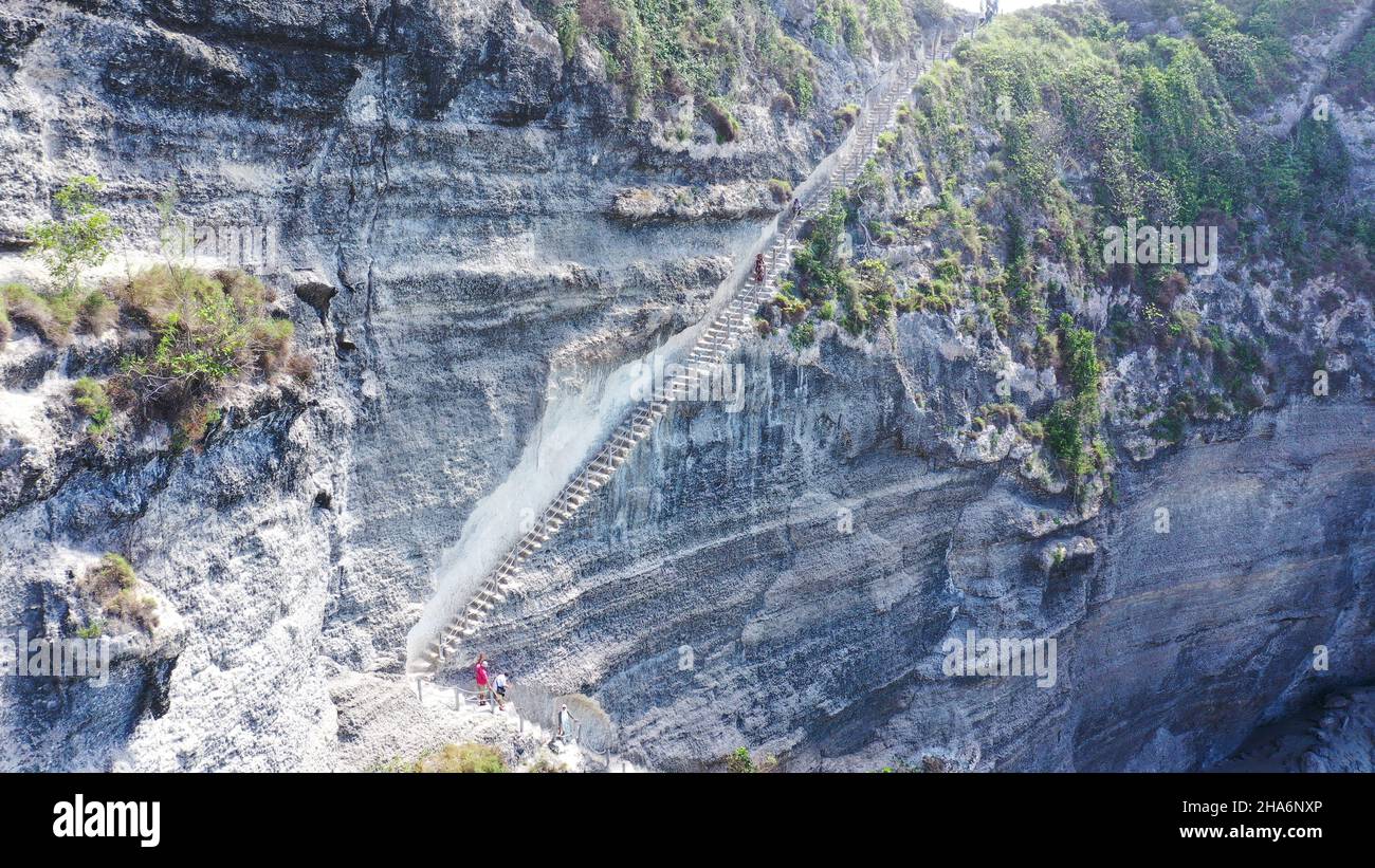 Stairway to Heaven at Diamond beach in Nusa penida island, Bali in ...