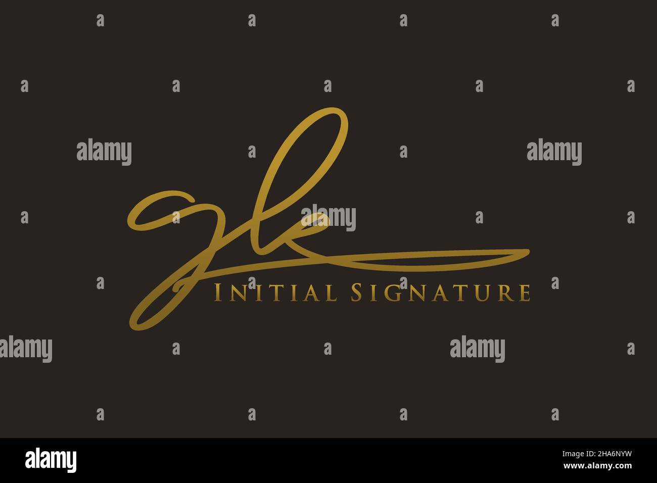GK Letter Signature Logo Template elegant design logo. Hand drawn ...