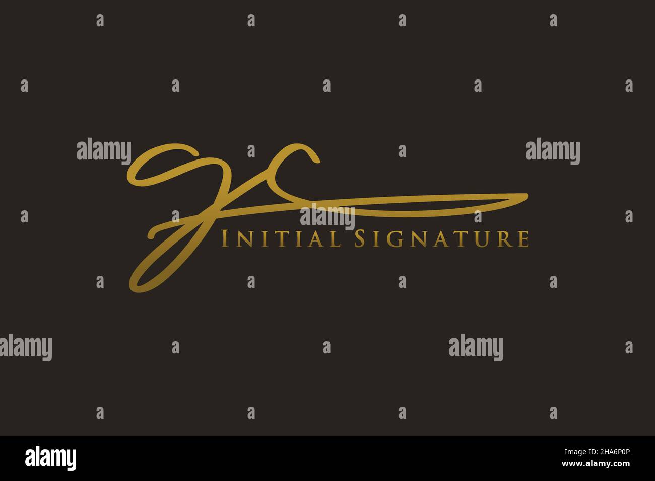 GC Letter Signature Logo Template elegant design logo. Hand drawn ...