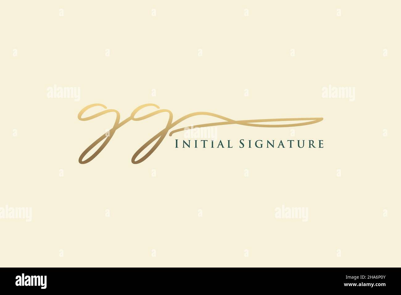 GG Letter Signature Logo Template elegant design logo. Hand drawn ...