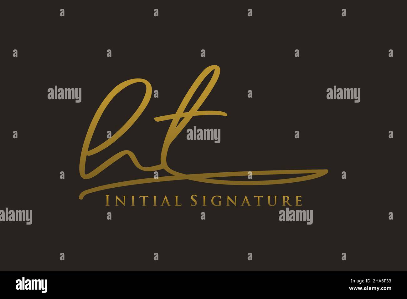 HT Letter Signature Logo Template elegant design logo. Hand drawn ...