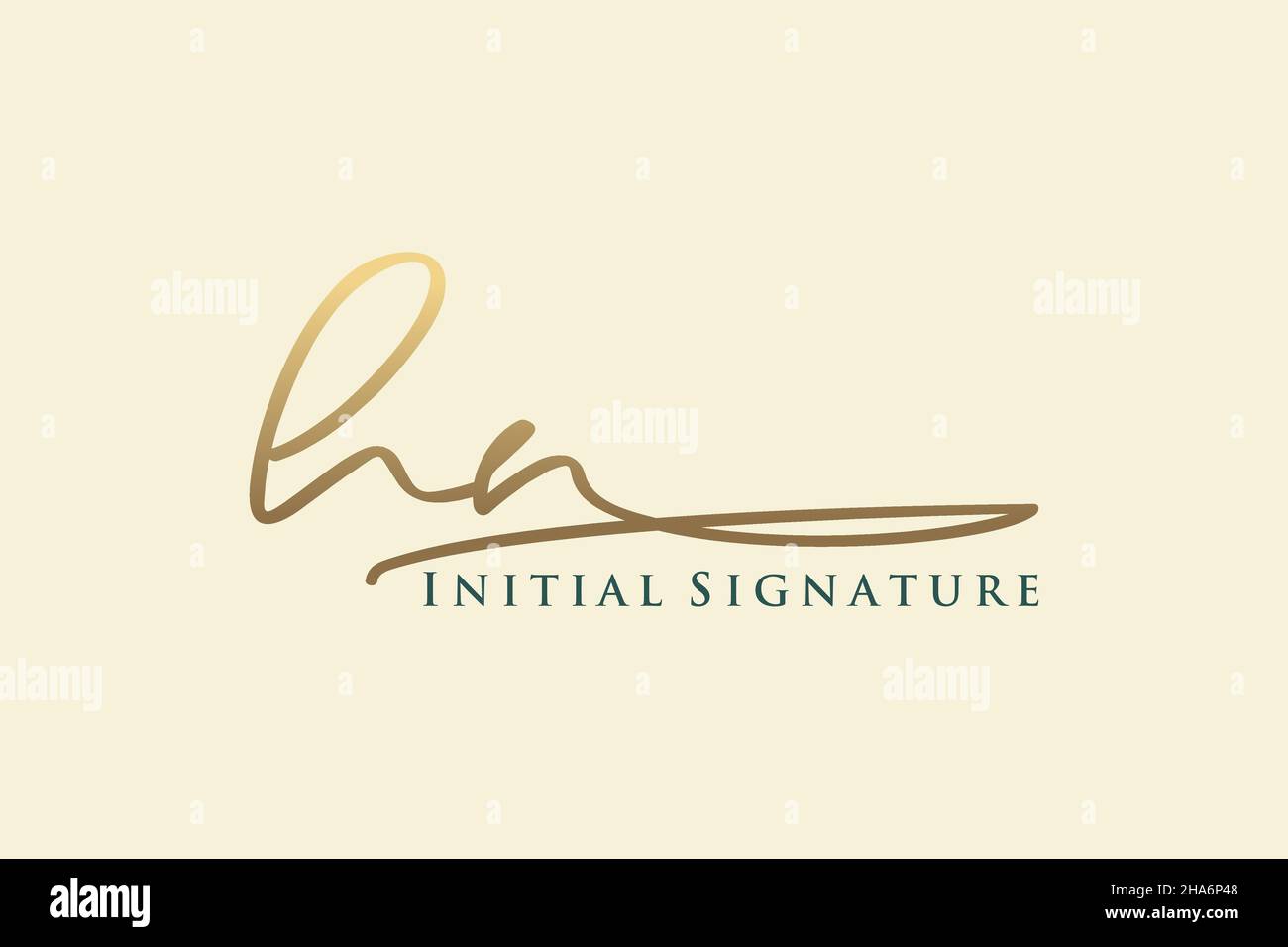 HN Letter Signature Logo Template elegant design logo. Hand drawn ...