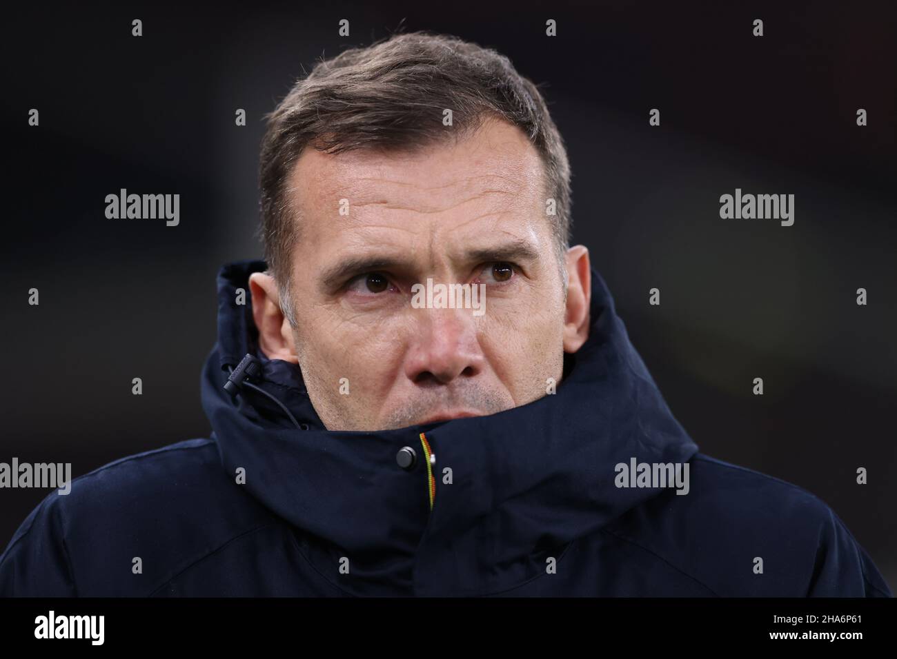 Genoa, Italy, 10th December 2021. Andriy Shevchenko Head coach of Genoa ...