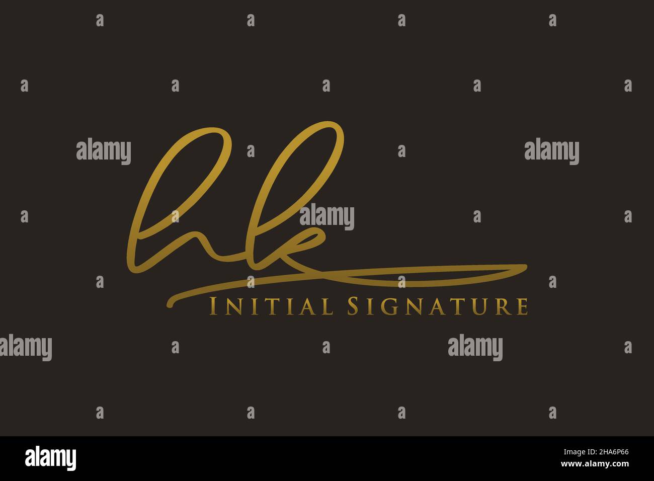 HK Letter Signature Logo Template elegant design logo. Hand drawn ...