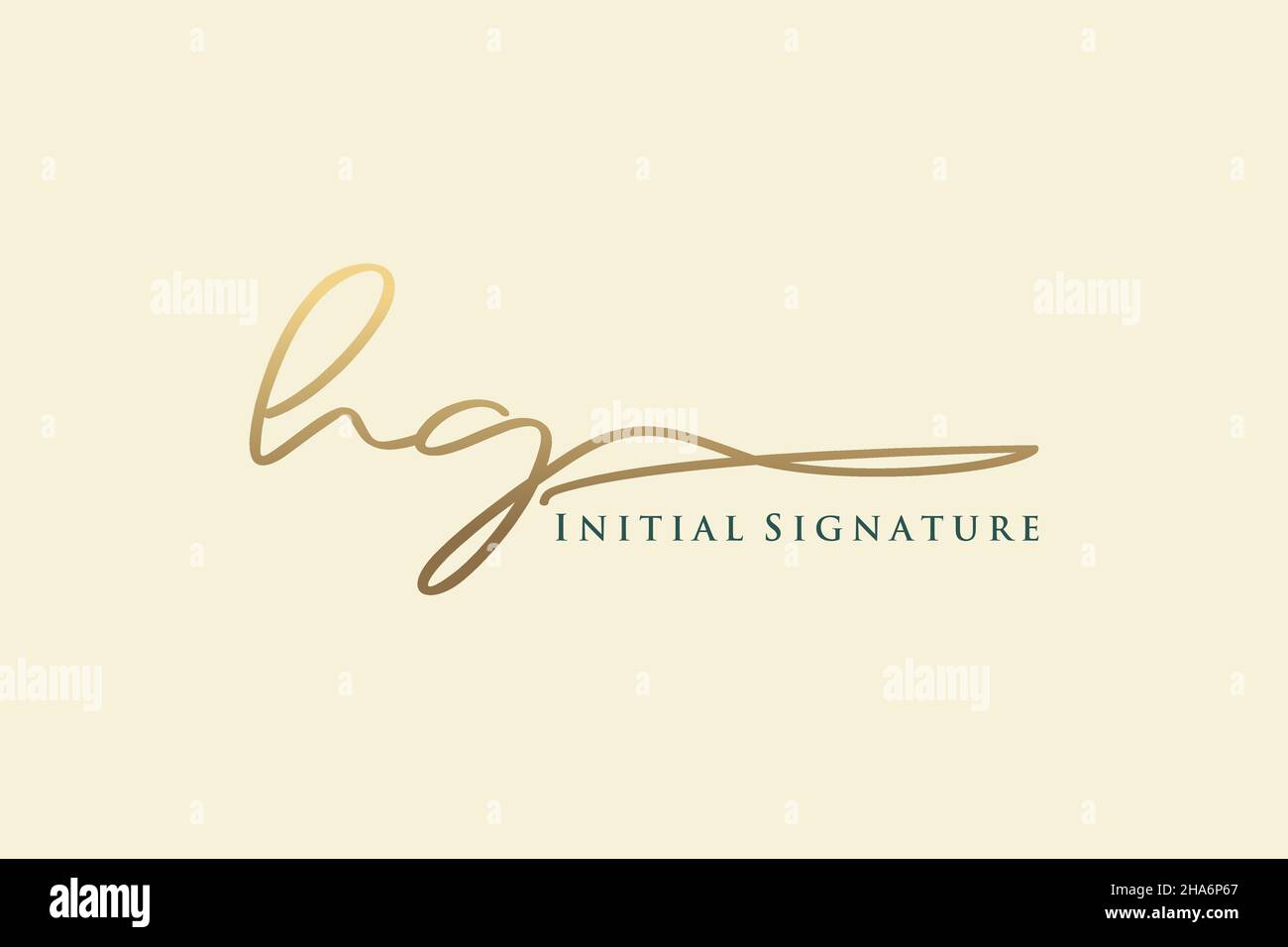HG Letter Signature Logo Template elegant design logo. Hand drawn ...