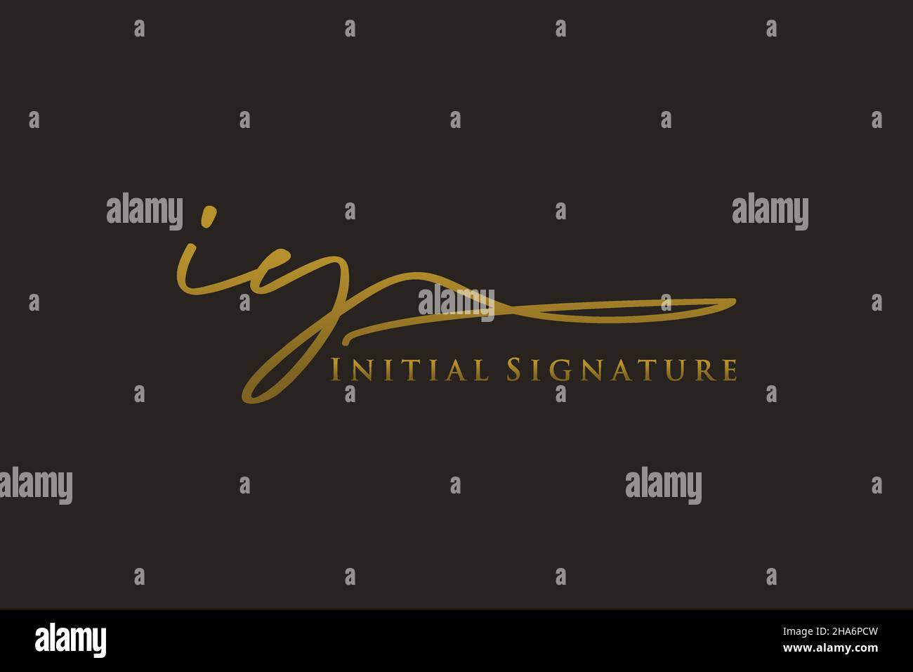 IY Letter Signature Logo Template elegant design logo. Hand drawn ...