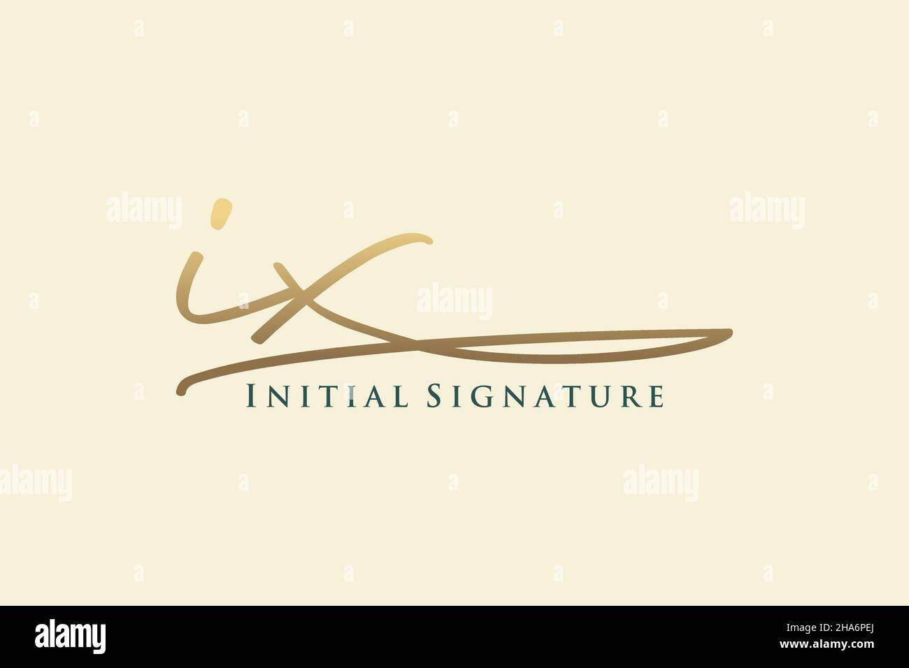 IX Letter Signature Logo Template elegant design logo. Hand drawn ...