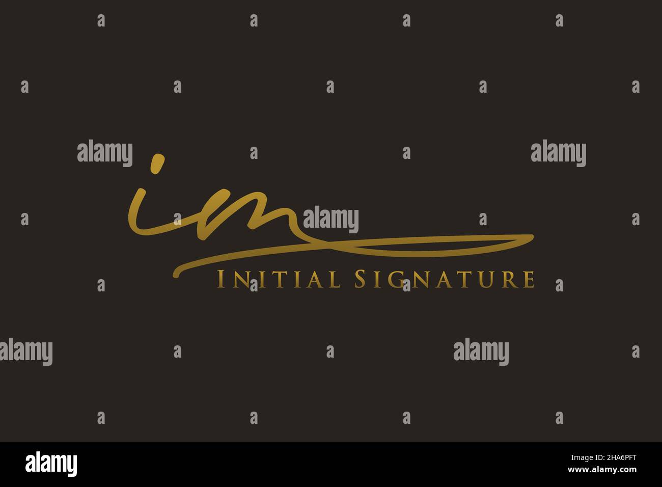 IM Letter Signature Logo Template elegant design logo. Hand drawn ...
