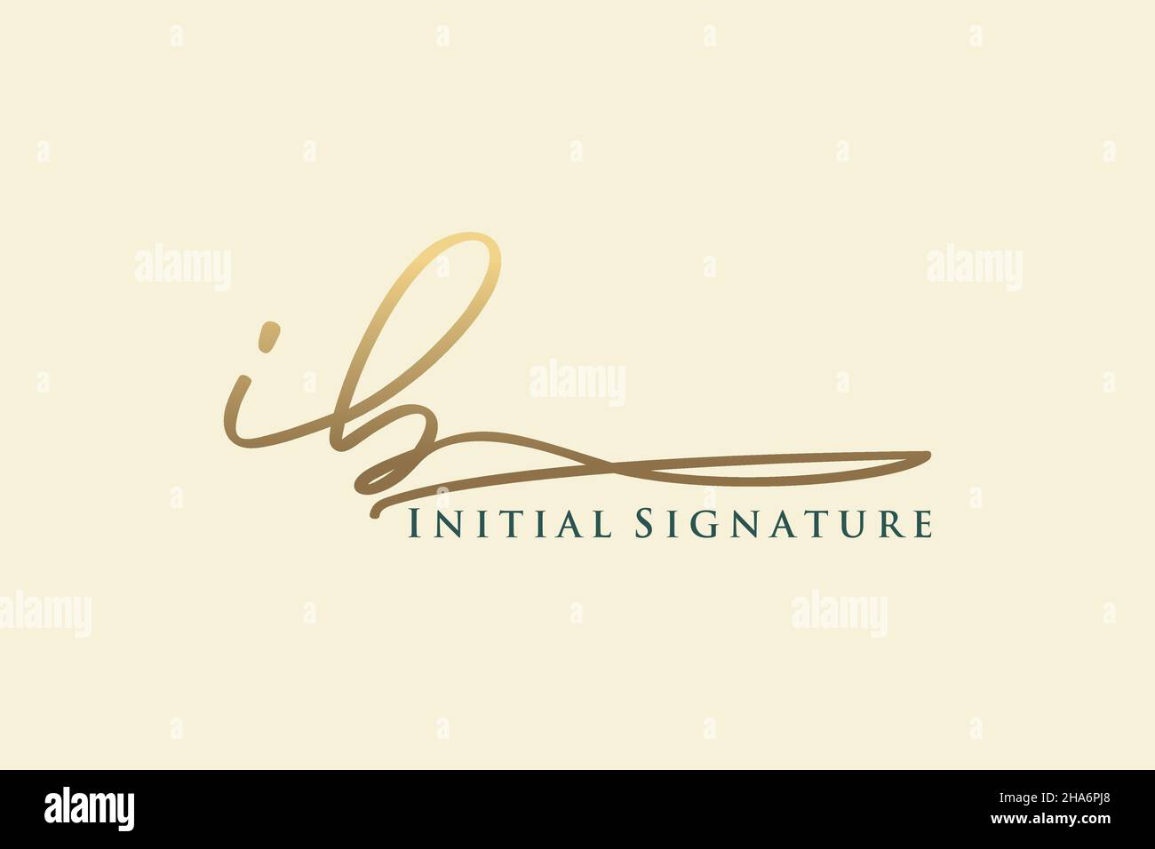 IB Letter Signature Logo Template elegant design logo. Hand drawn Calligraphy lettering Vector ...