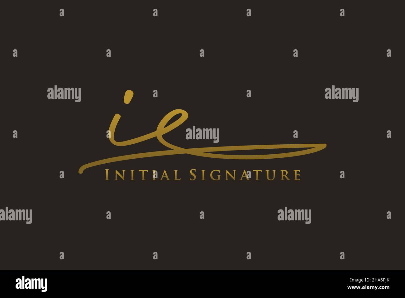 IE Letter Signature Logo Template elegant design logo. Hand drawn ...