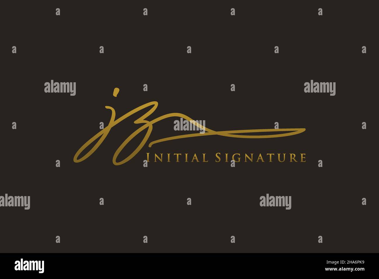 JZ Letter Signature Logo Template elegant design logo. Hand drawn ...