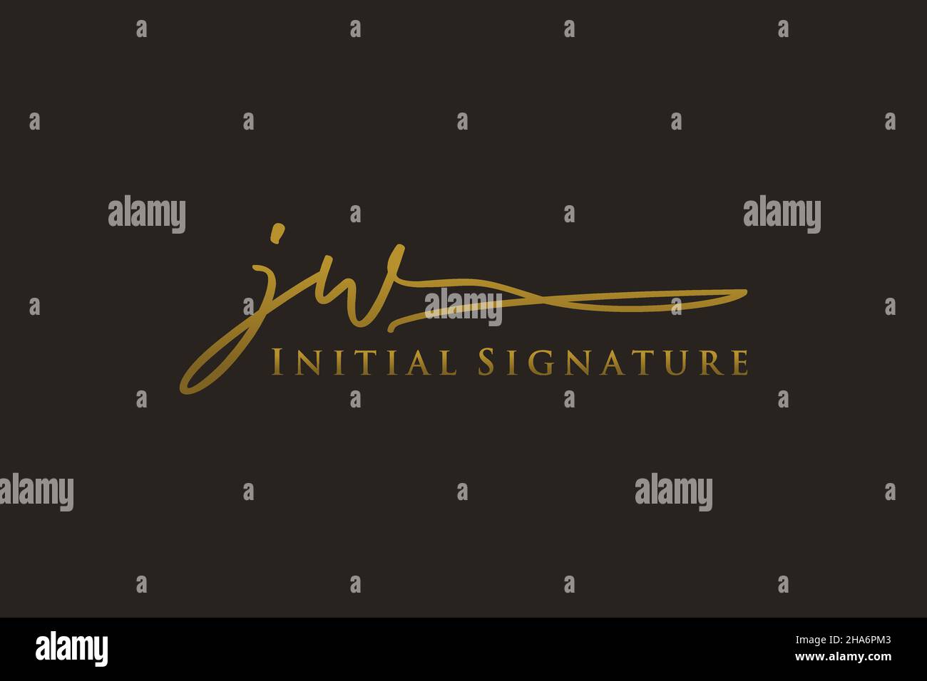 JW Letter Signature Logo Template elegant design logo. Hand drawn ...