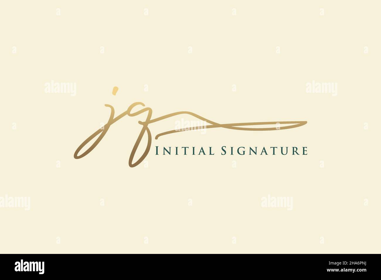 JQ Letter Signature Logo Template elegant design logo. Hand drawn ...