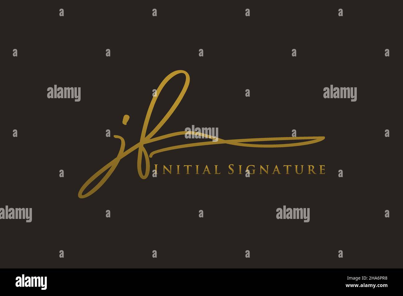 JF Letter Signature Logo Template elegant design logo. Hand drawn ...