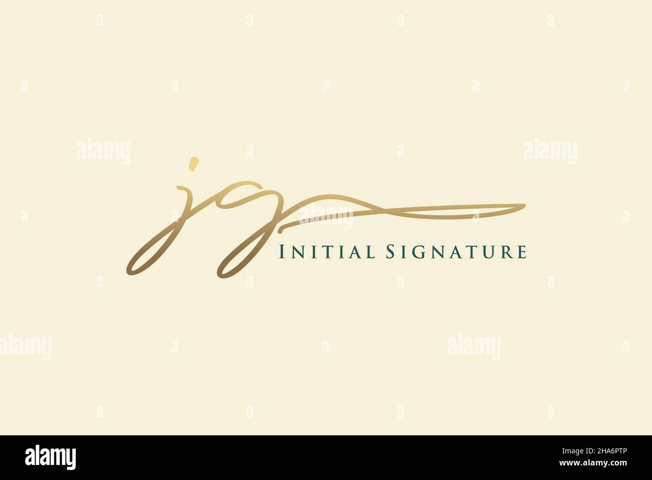JG Letter Signature Logo Template elegant design logo. Hand drawn ...