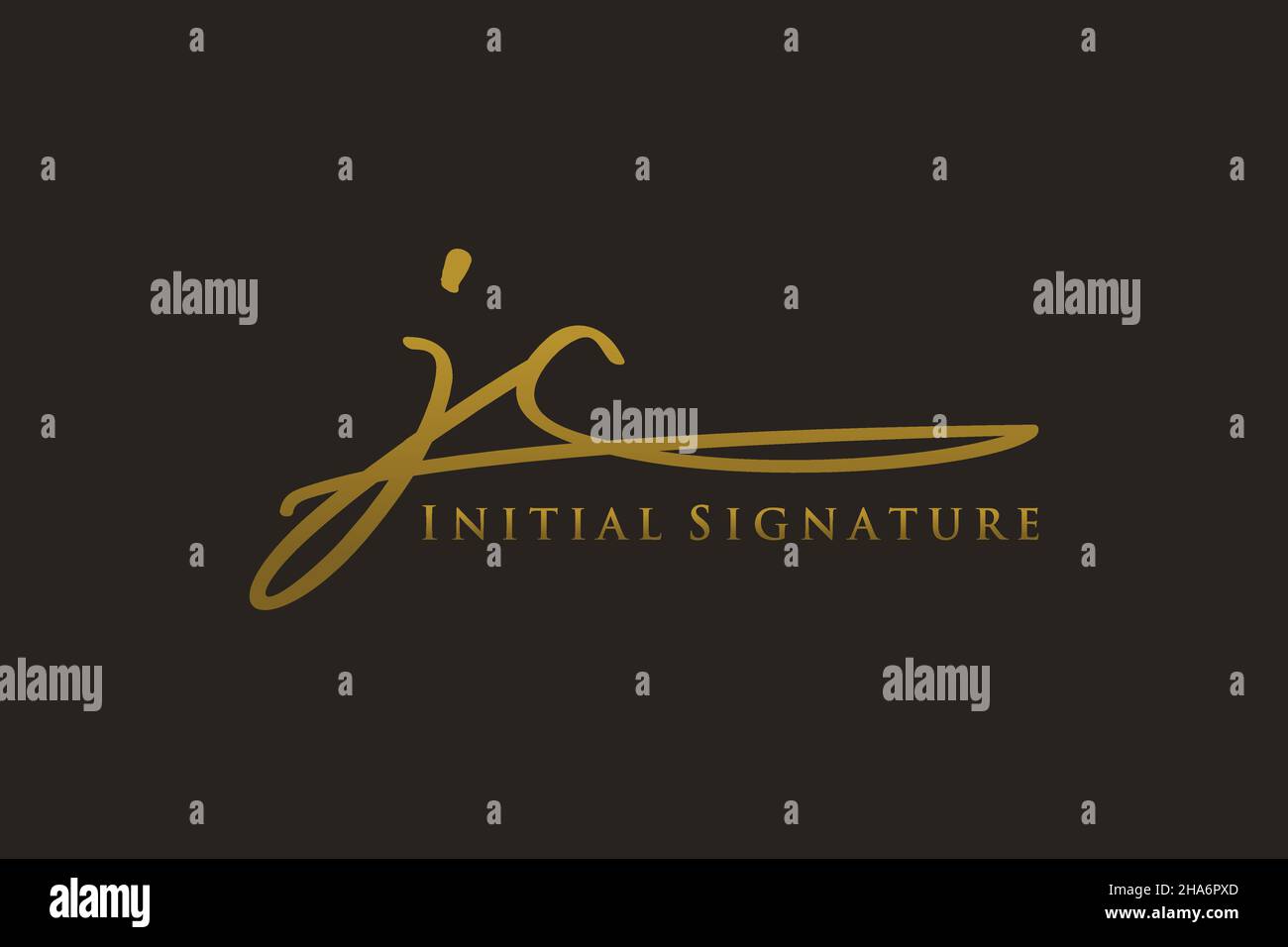 JC Letter Signature Logo Template elegant design logo. Hand drawn ...