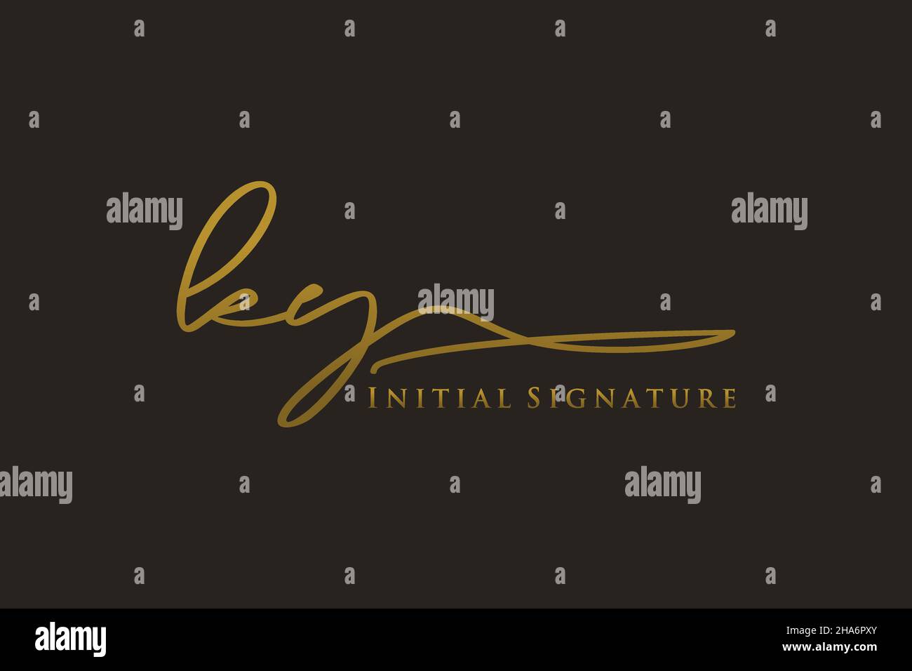 KY Letter Signature Logo Template elegant design logo. Hand drawn ...
