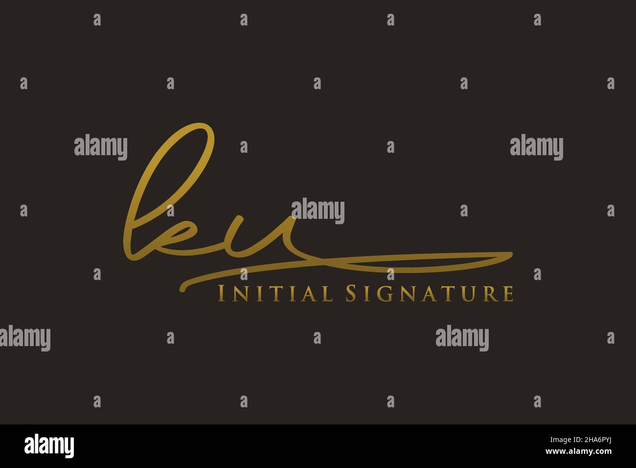 KU Letter Signature Logo Template elegant design logo. Hand drawn ...